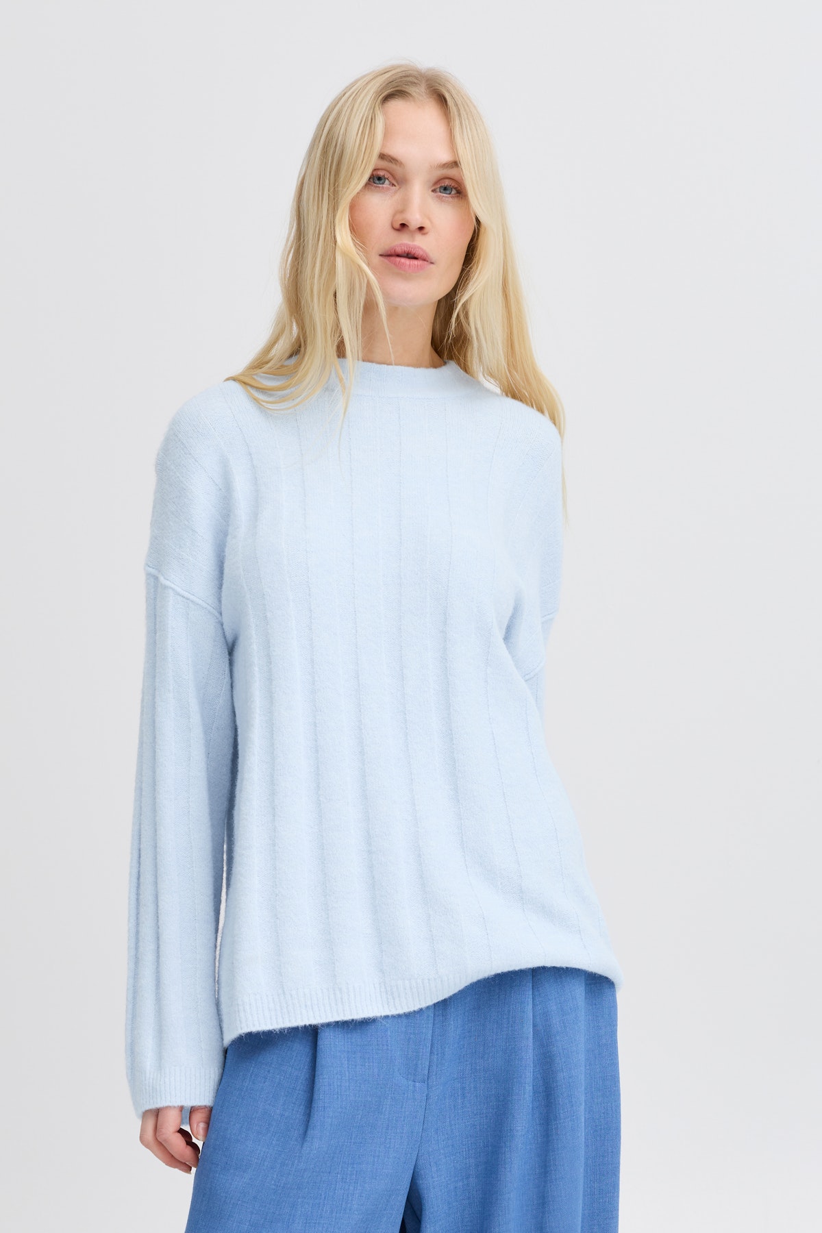 BYOMEA Pullover i angel falls melange farve | BON'A PARTE