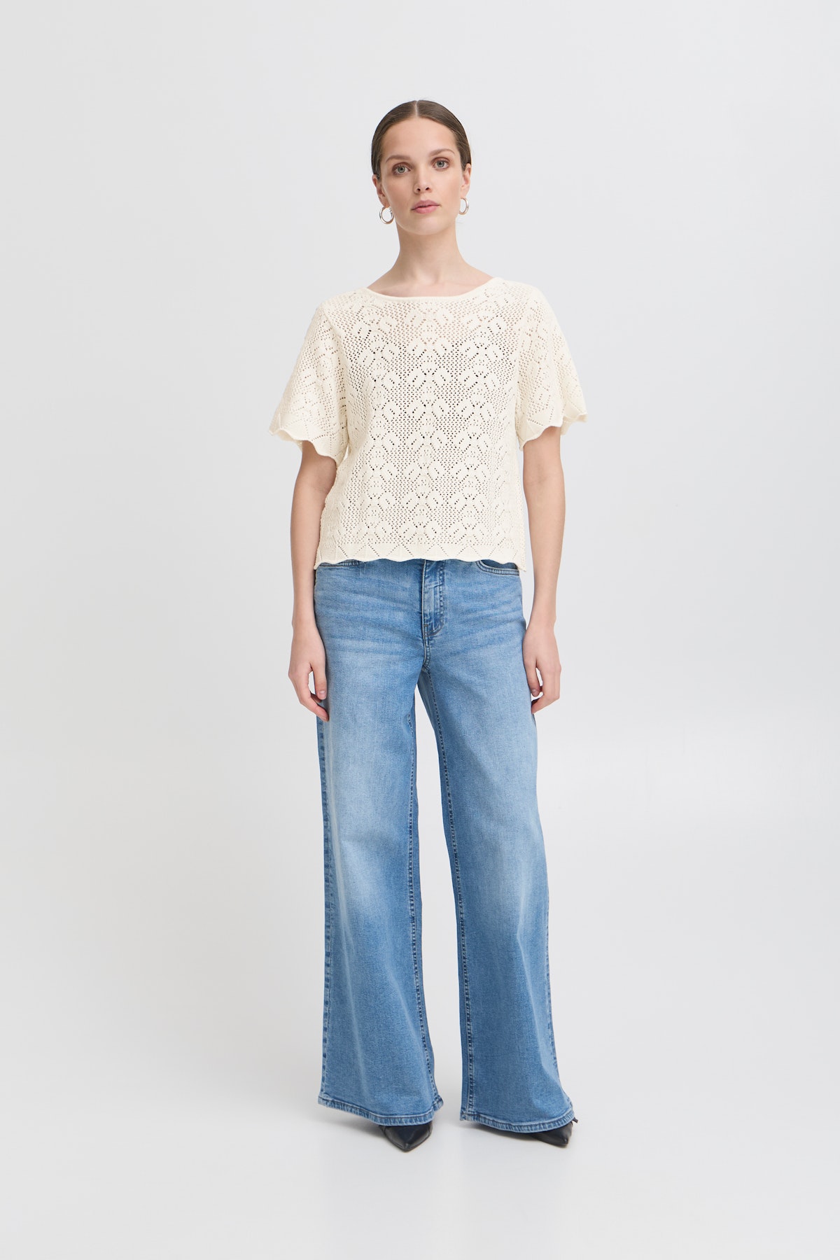 IHARTIES Cardigan i sandshell bomuld | ICHI