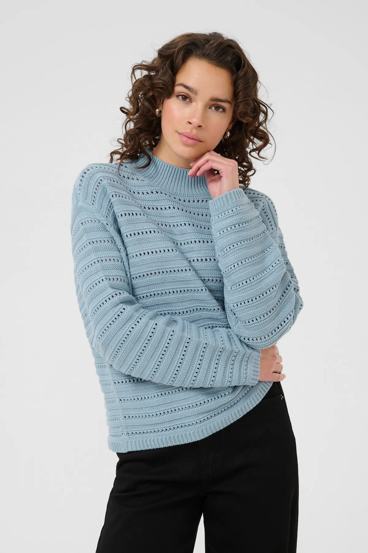 KAdolly Pullover in windward blue colour | KAFFE Clothing