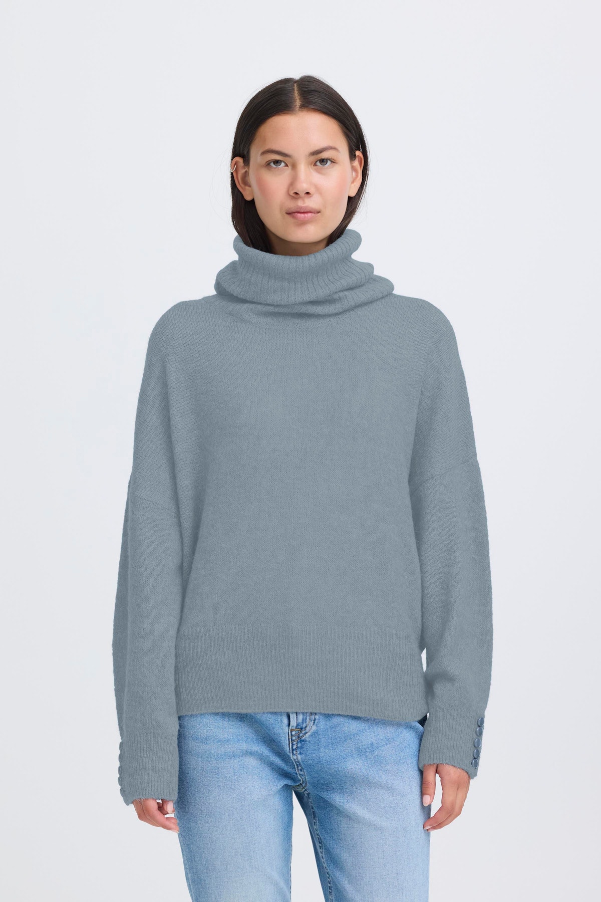 IHKAMARA Pullover in blue mirage colour | ICHI