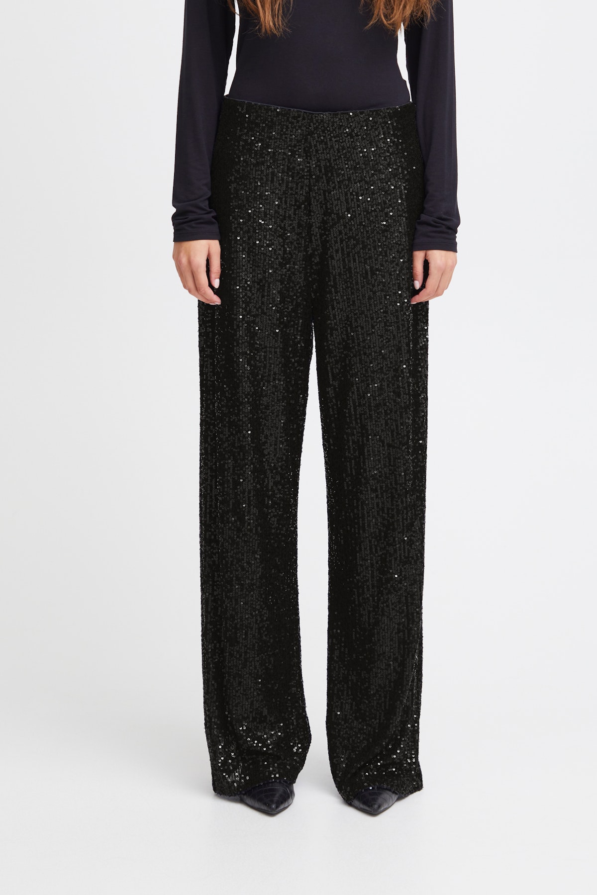 IHFAUCI Bukser i black polyester | ICHI