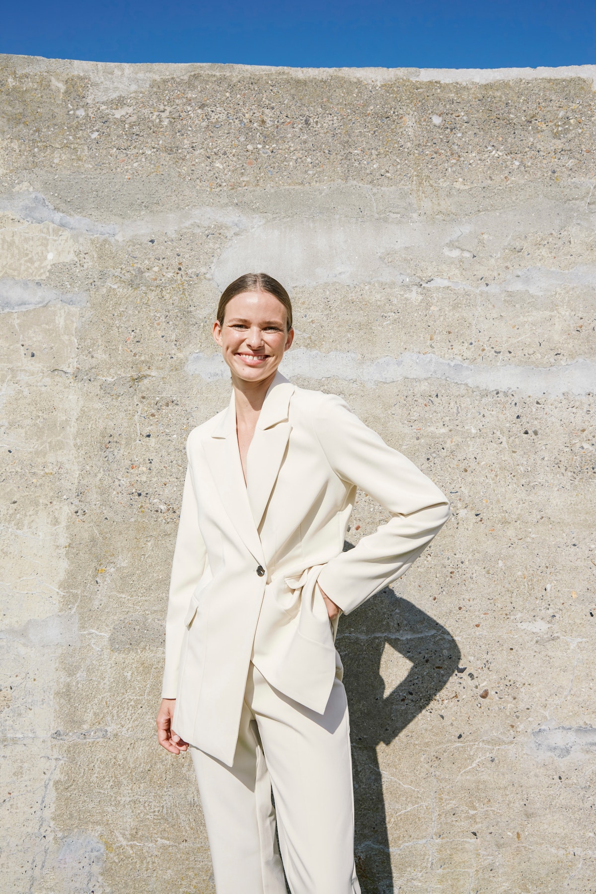 SLCorinne Blazer in sandshell colour | Soaked in Luxury