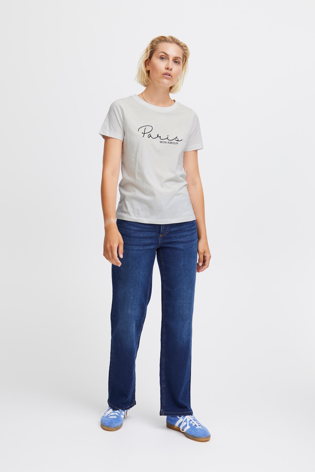 IHKAMILLE T-shirt in cloud dancer cotton | ICHI