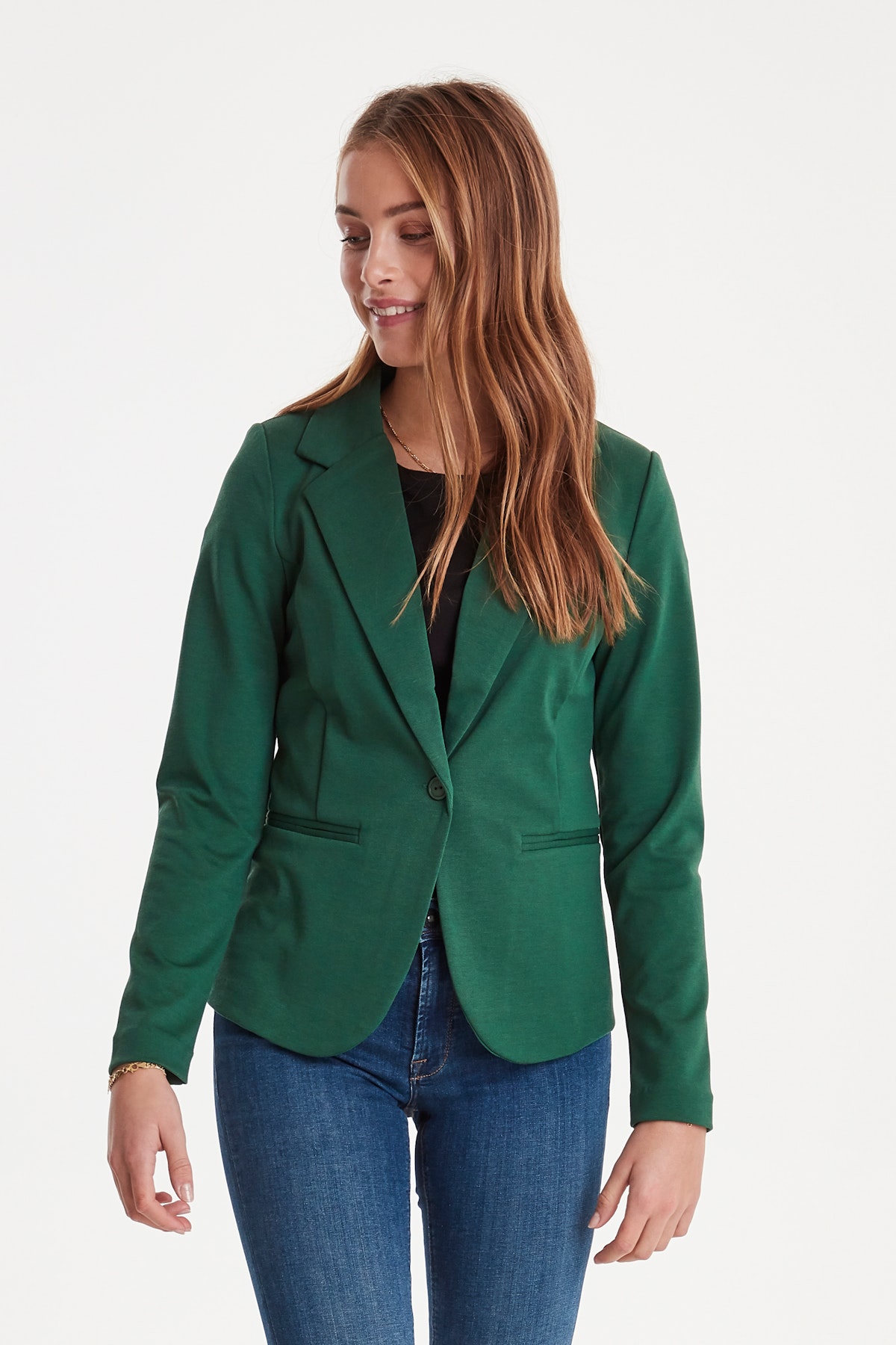 IHKATE Blazer in dark green colour | ICHI