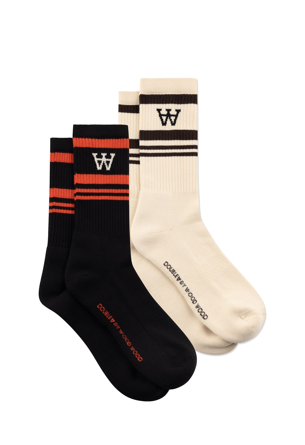 WWRyder 2 pack socks in turtledove/desert p+ black/red color | WoodWood