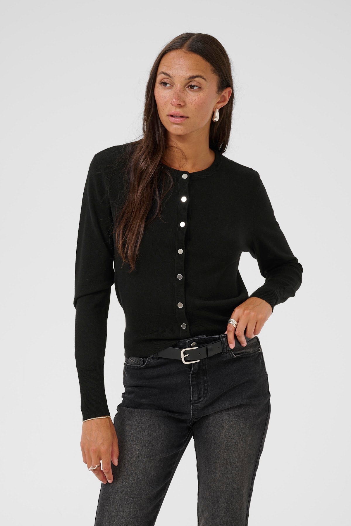 KAlizza Cardigan in black deep colour | KAFFE Clothing