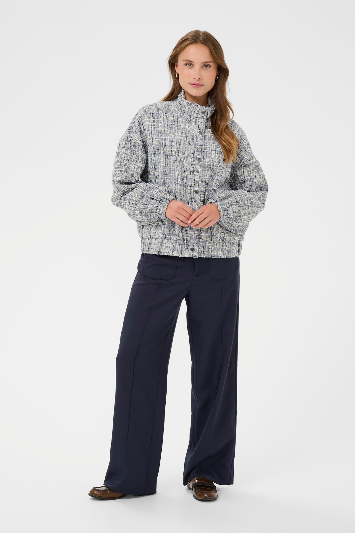 OrlenaSZ Outerwear in blue shadow polyester