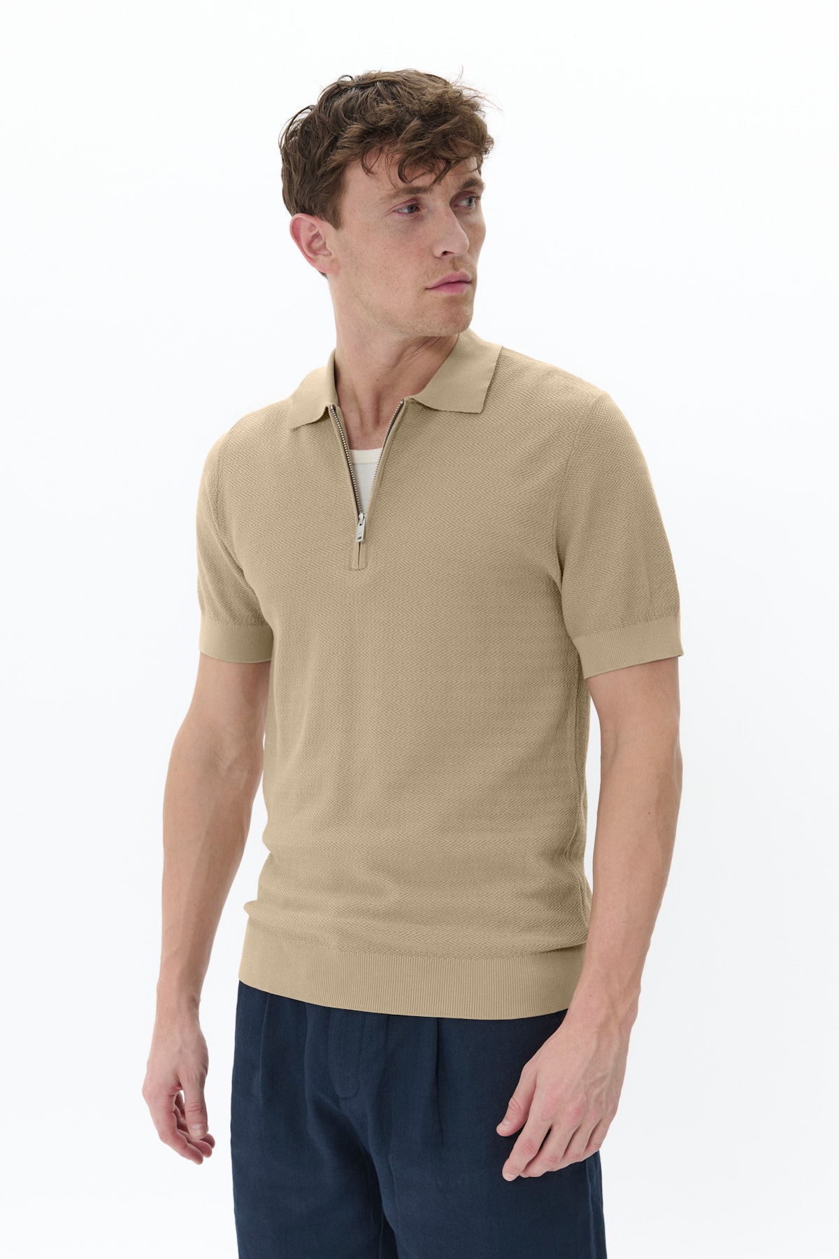 MApolo Poloshirt in brindle cotton