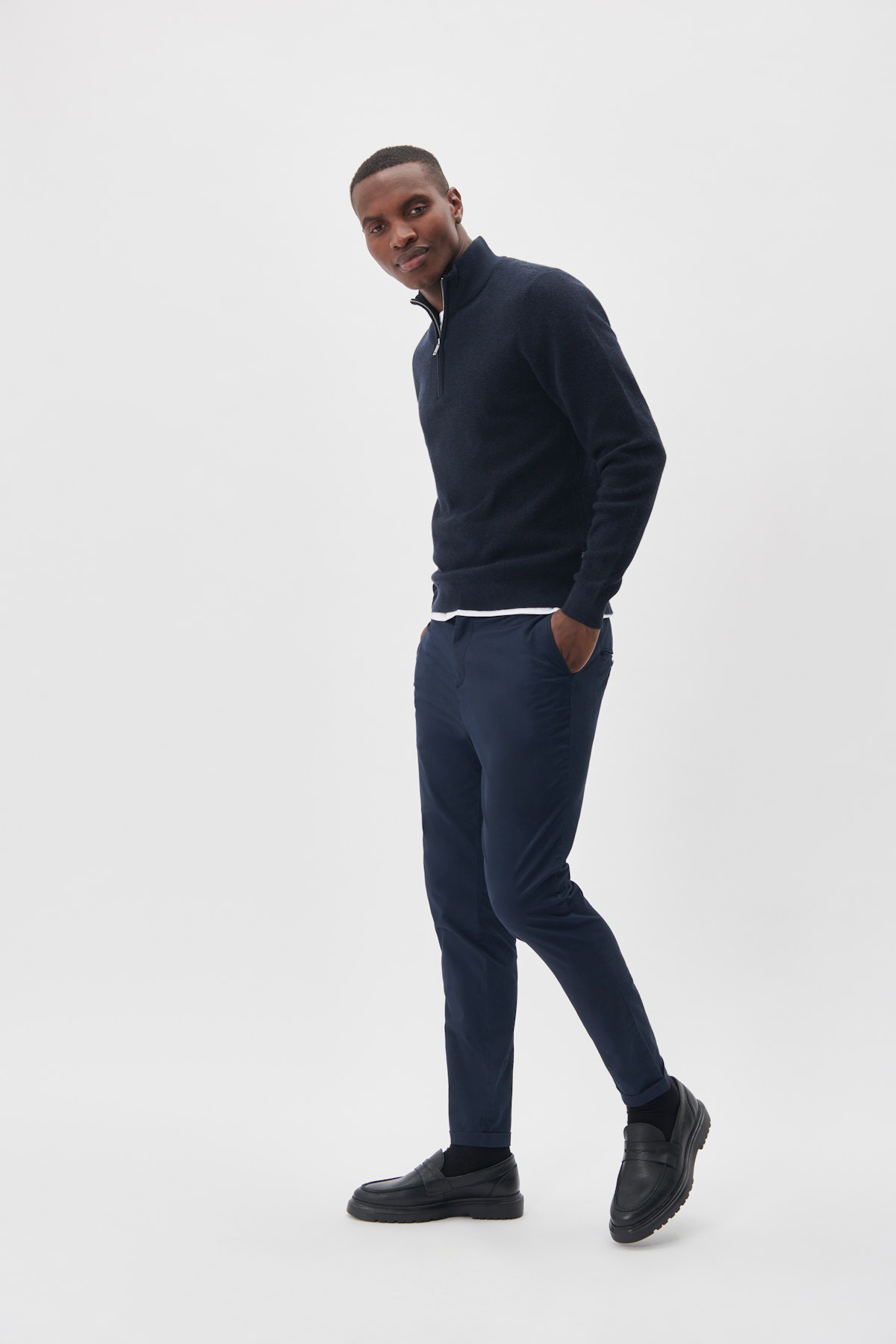 MAliam Trousers in dark navy cotton