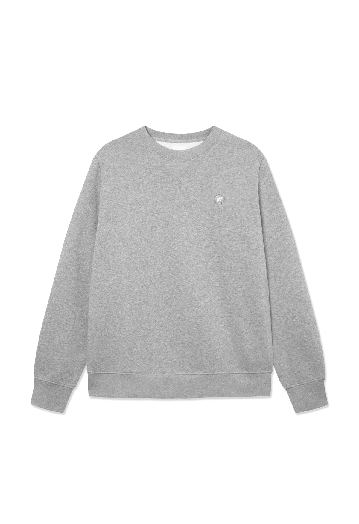 WWTye Sweatshirt in light melange grey cotton | WoodWood