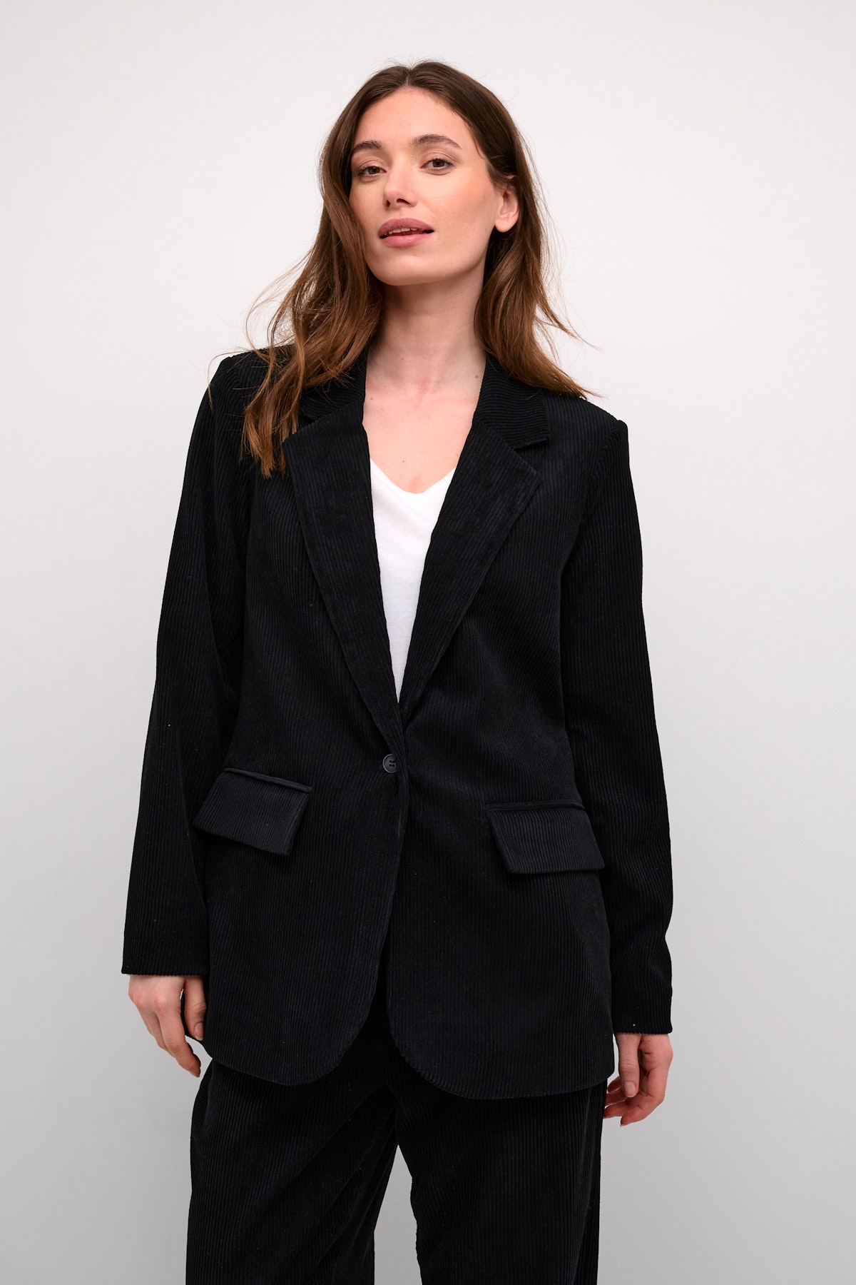CRCory Blazer i pitch black polyester