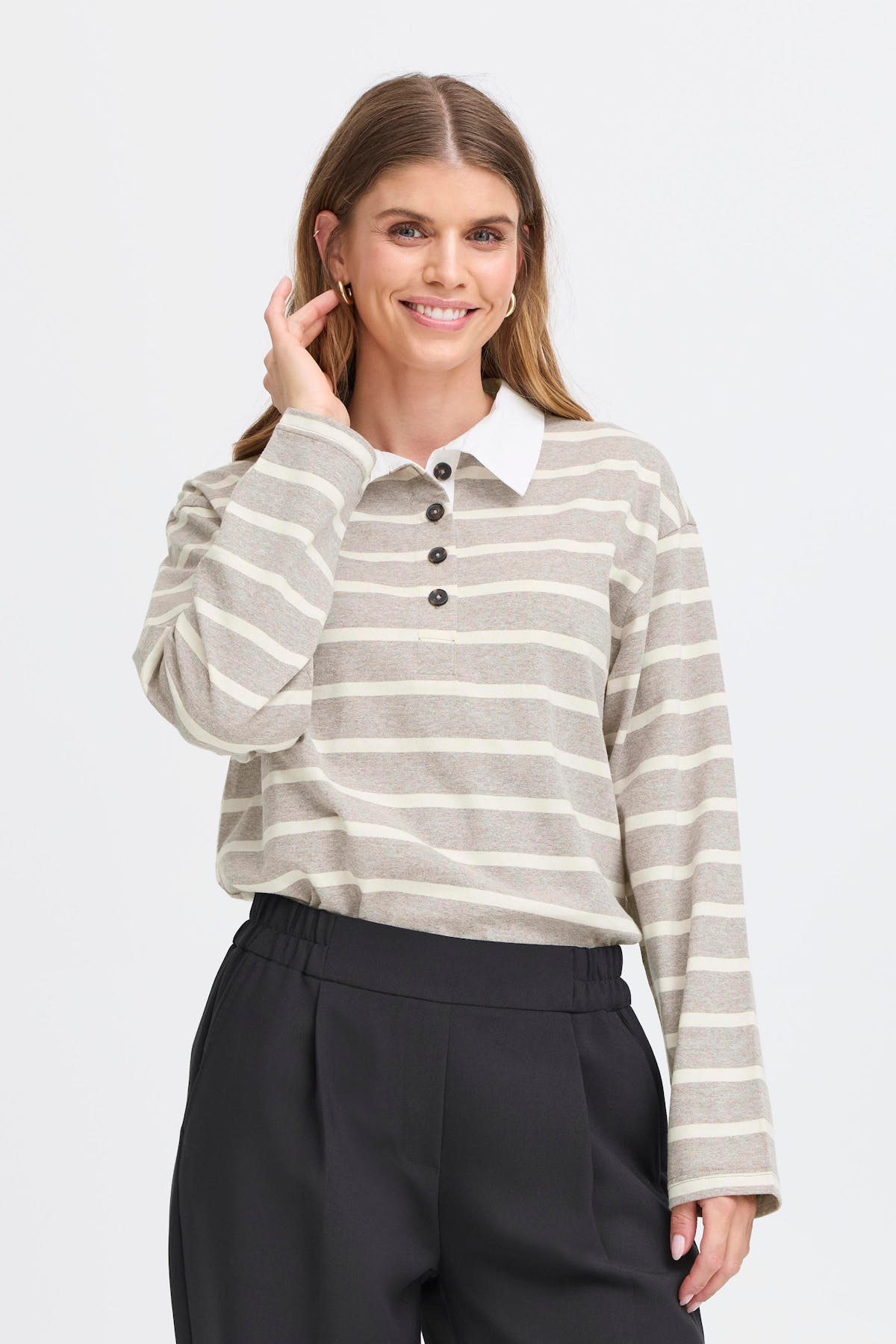 FRLUCILLE Pullover in desert taupe mix colour | Fransa
