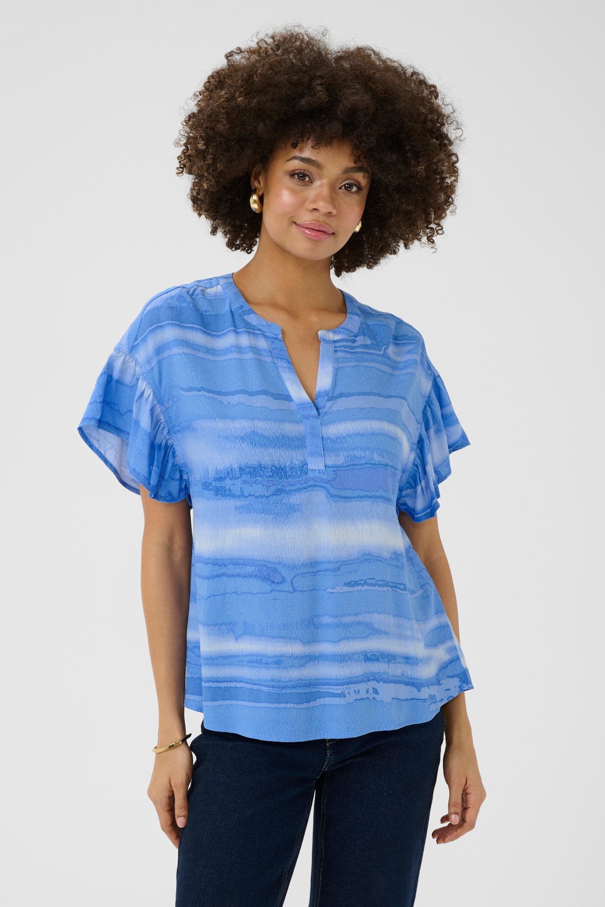 CUdodi Blus i blue blur viskos | BON'A PARTE