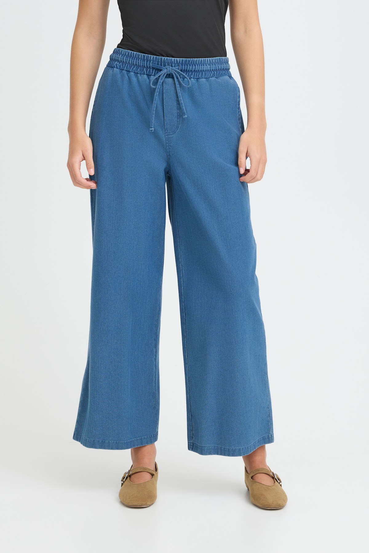 IHKATE Trousers in kate denim medium blue colour | ICHI