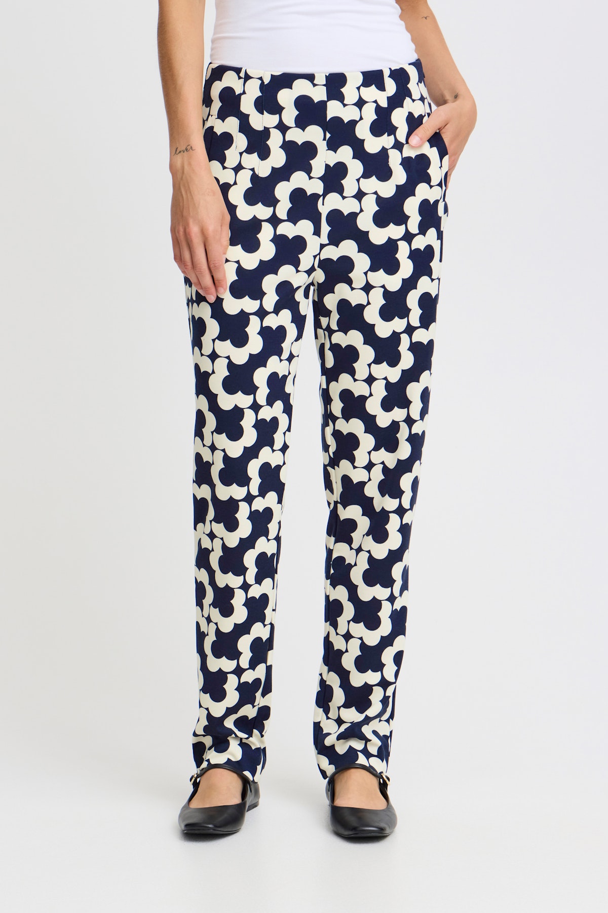 IHKATE Hose in total eclipse graphic flower-farbe | ICHI